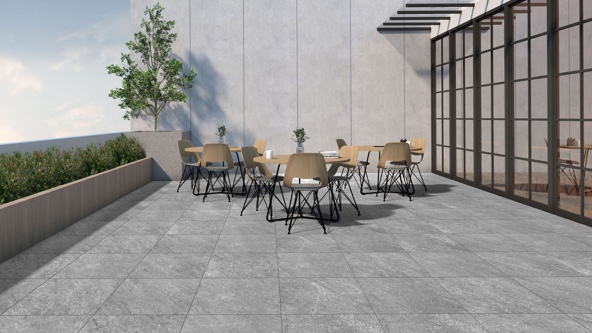 Outdoor Porcelain Tile 60x60 dVesuvio - ROMAN - The leading brand for ...